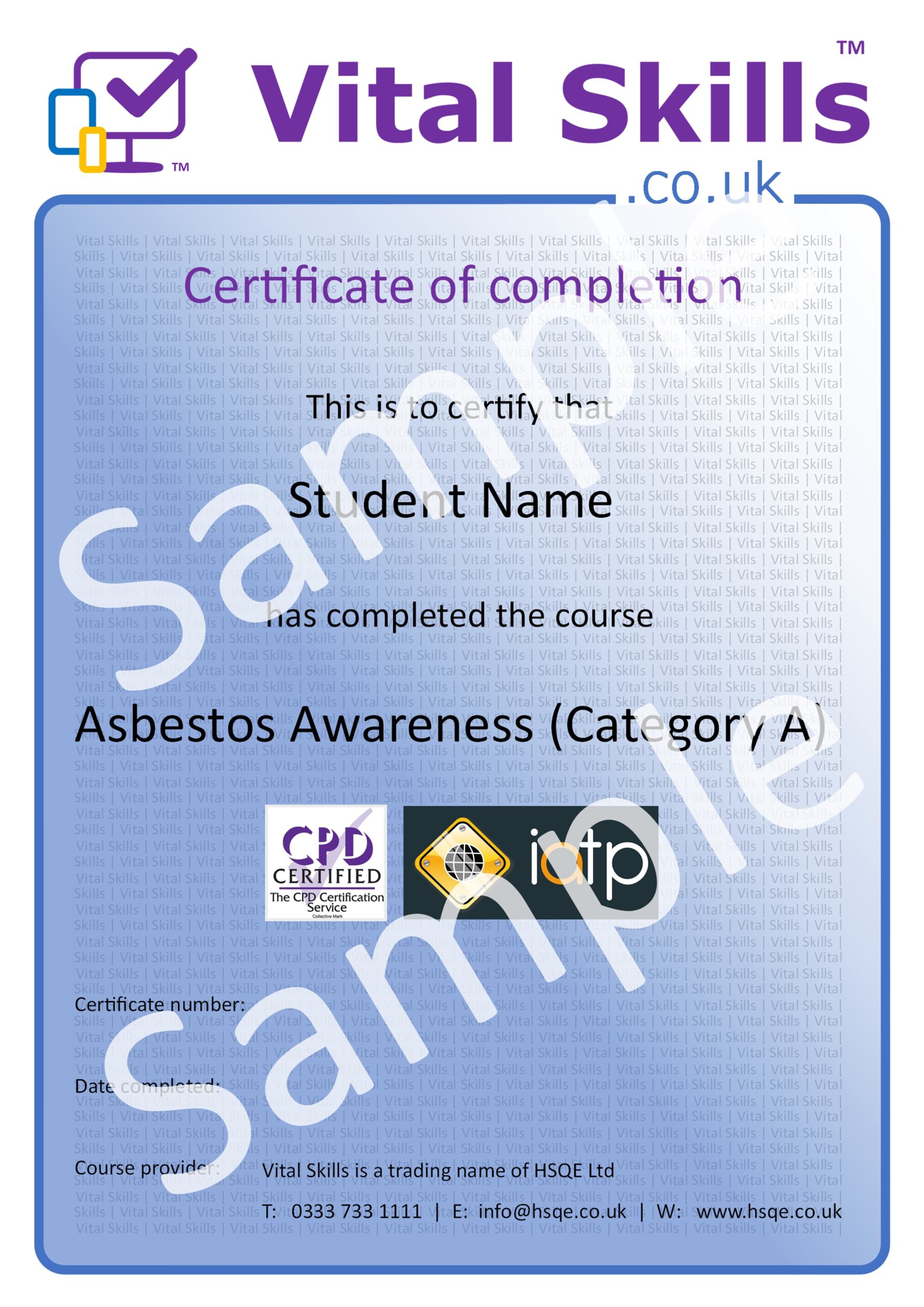 Asbestos Awareness (Cat A) Online Course & Certificate - From £6.50