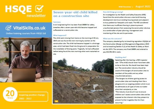 HSQE Newsletter August 2022 - HSQE